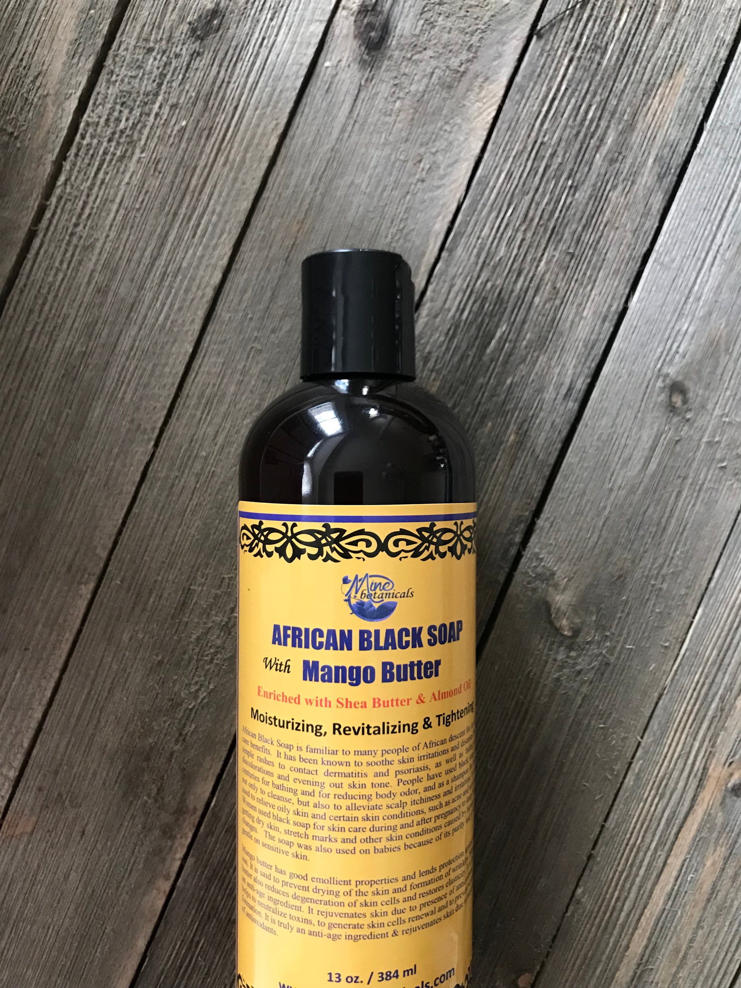 LIQUID AFRICAN BLACK SOAP with MANGO BUTTER | Samba Tree