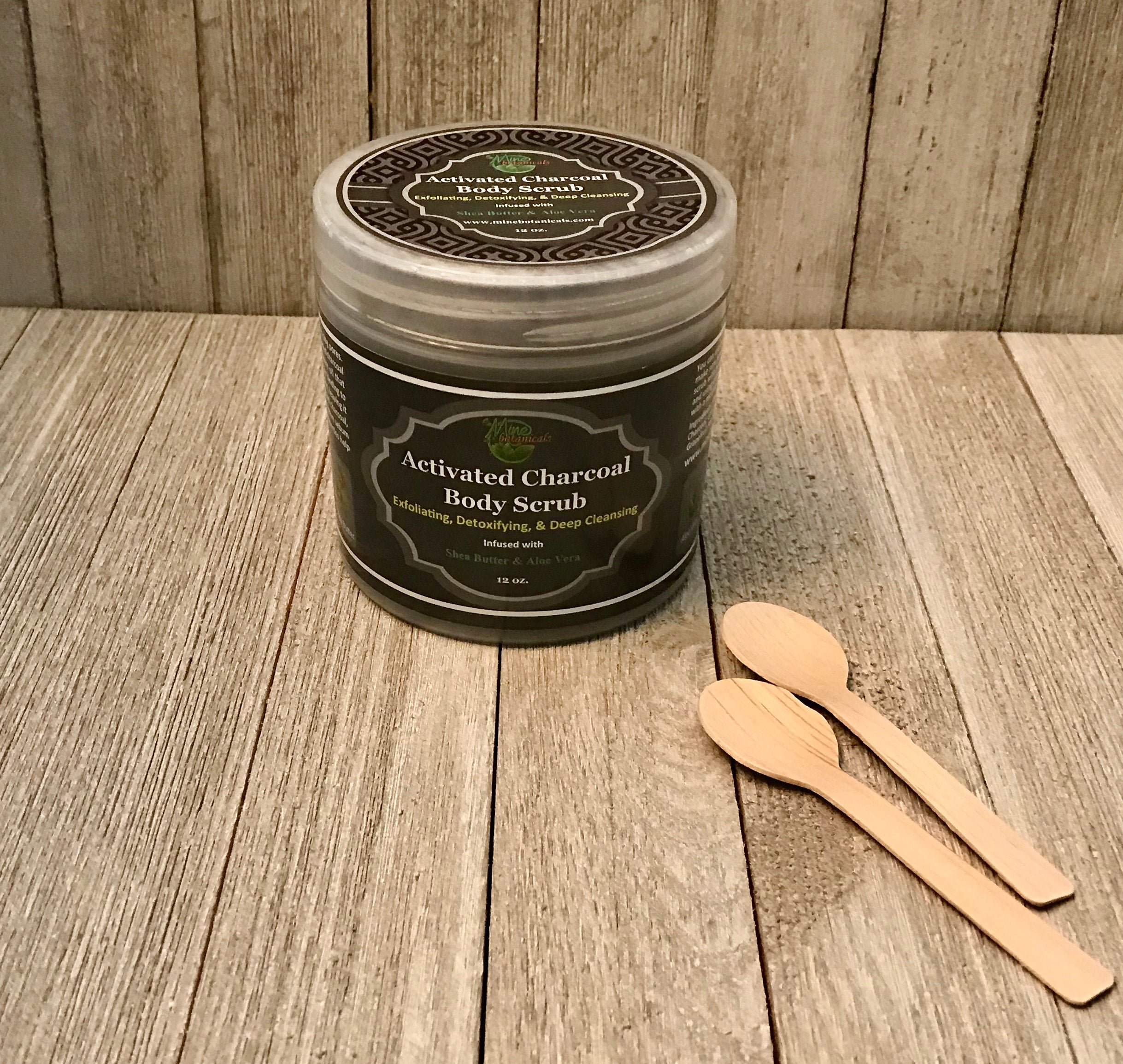 NATURAL BODY SCRUB (Activated Charcoal) Large Size | Samba Tree