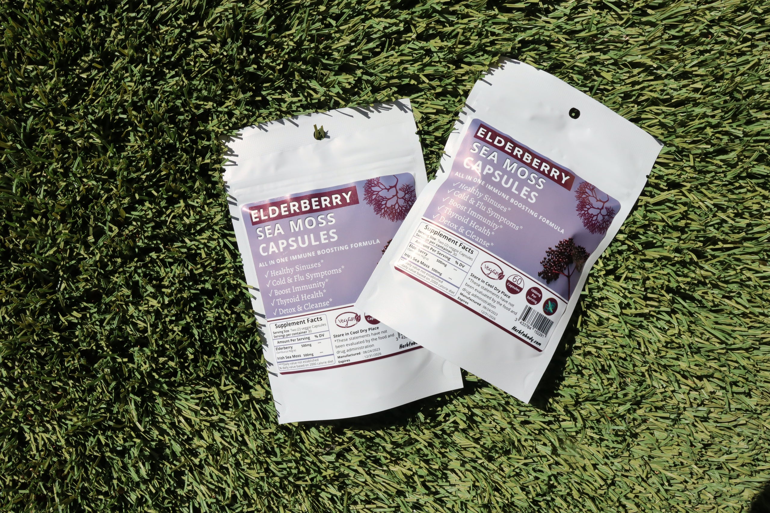 For Flu Season! Elderberry Sea Moss Capsules! (60 ct) | Samba Tree